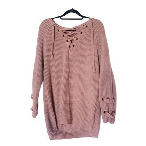 Miracle | Sweaters | Miracle Dusted Pink Smooth Knit With Tie Detail ...